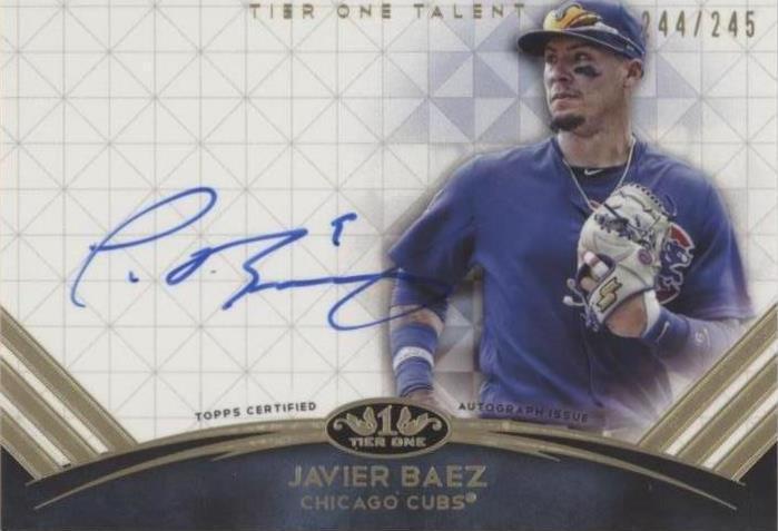 2018 Topps Tier One - Tier One Talent Autographs Javier Báez #TTA-JB ...