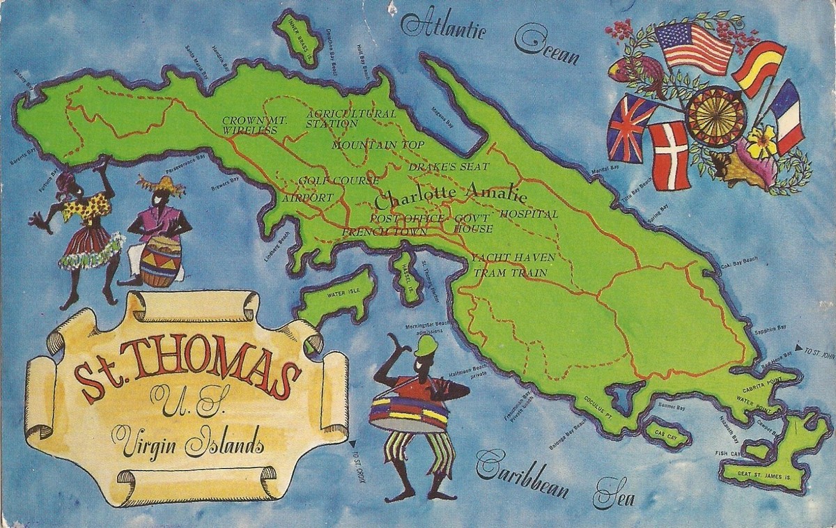 Map Of St Thomas Us Virgin Islands