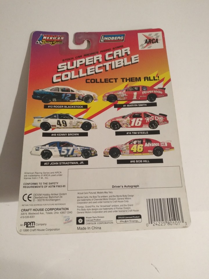 Lindberg American Racing Series Tim Steele 1997 Series 1 Die Cast 1:64 ...