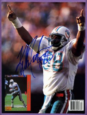 KEITH JACKSON MIAMI DOLPHINS AUTHENTIC AUTOGRAPHED BECKETT COVER WITH ...