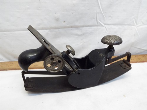 Antique Stanley Lever Rule 113 Circular Compass Plane Cooper's Wood ...