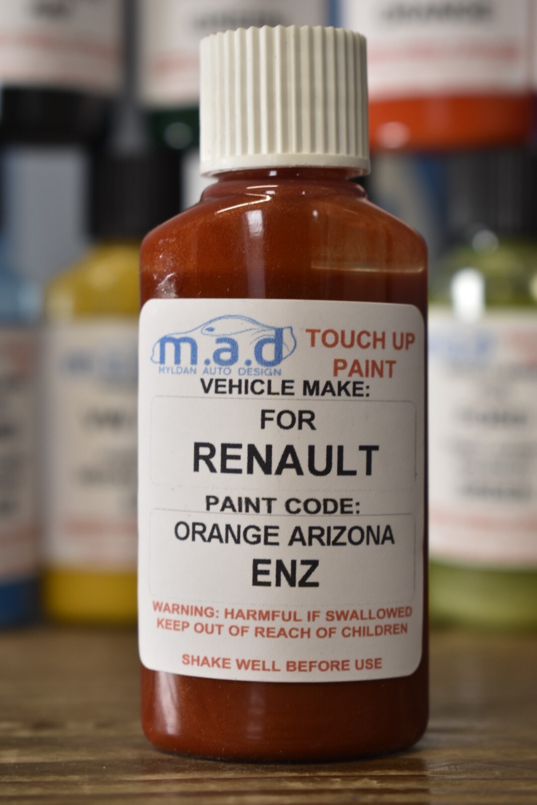 RENAULT ENZ ORANGE ARIZONA PAINT TOUCH UP KIT 30ML SCRATCH CHIP CAPTUR ...