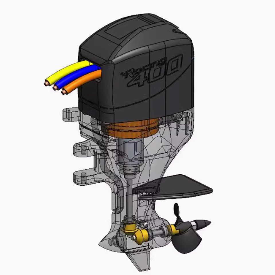 1:8 Racing 400 Outboard Motor Model Toy – High-Detail Boat Engine ...