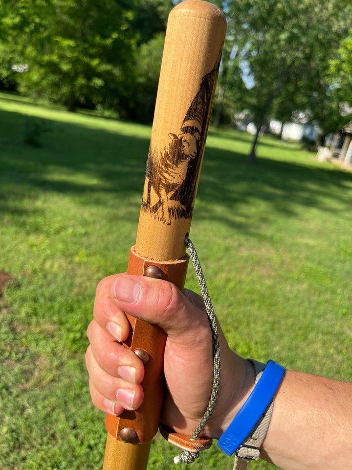 Psalm 23 Shepherd Natural Earth Tones Poplar Wood Walking Stick Hiking ...