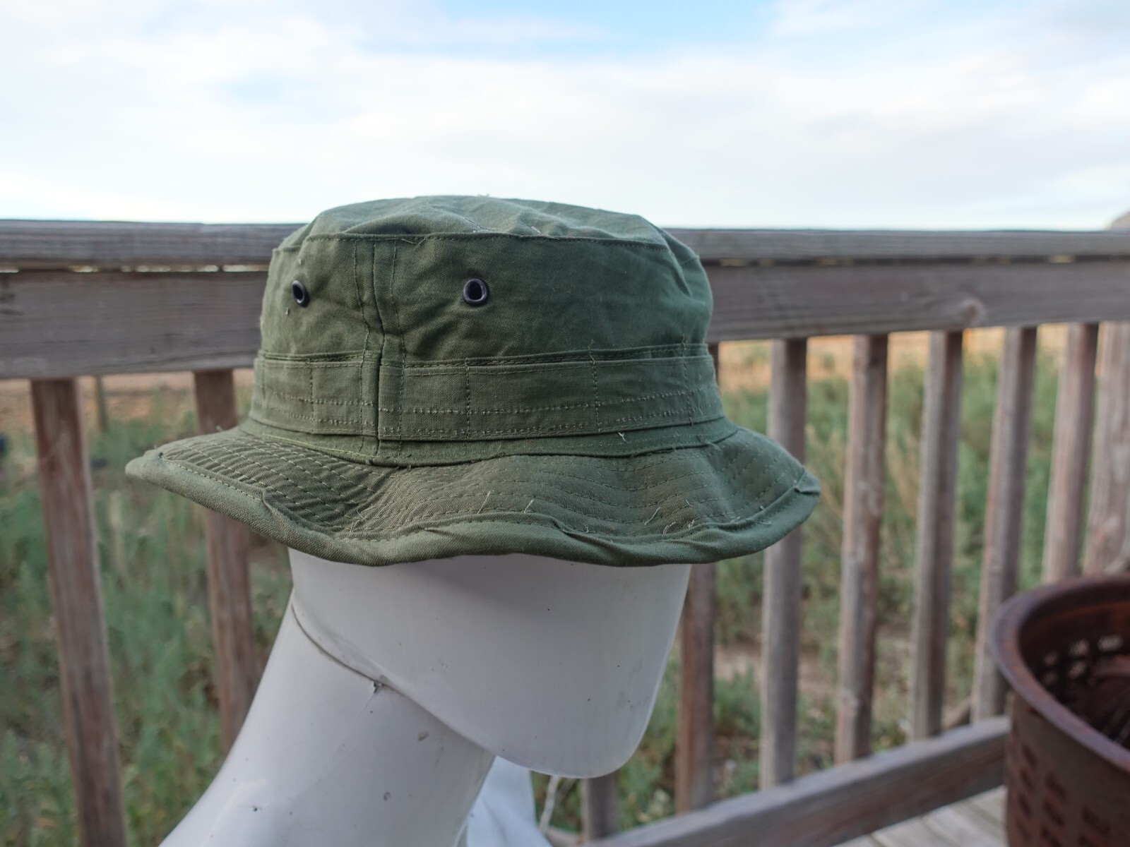 Vietnam MACV SOG CISO Style OD Green Boonie Hat Short Brim Size 7-1/2 ...
