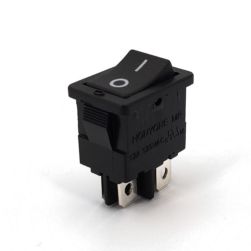 5Pcs Black 15x21mm 4Pin 2 Positions ON-OFF DPST Mini Rocker Switch 12A ...