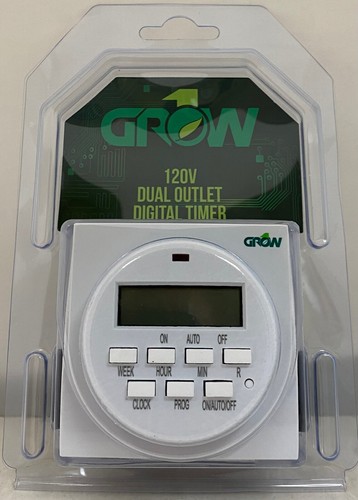 Grow1 120V Dual Outlet Digital Timer | eBay