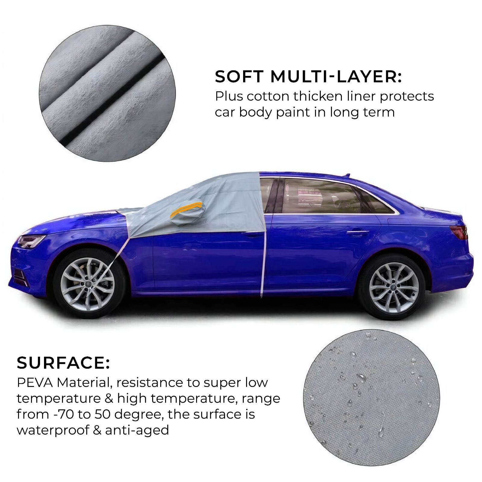 Car Windscreen Windshield Frost Cover Snow Sheild Window Side Mirror ...