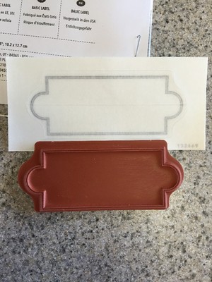 "BASIC LABEL " Stampin'UP! NEW~Single Stamp~unmounted~Tag, 3 3/4 x 1 1/ ...