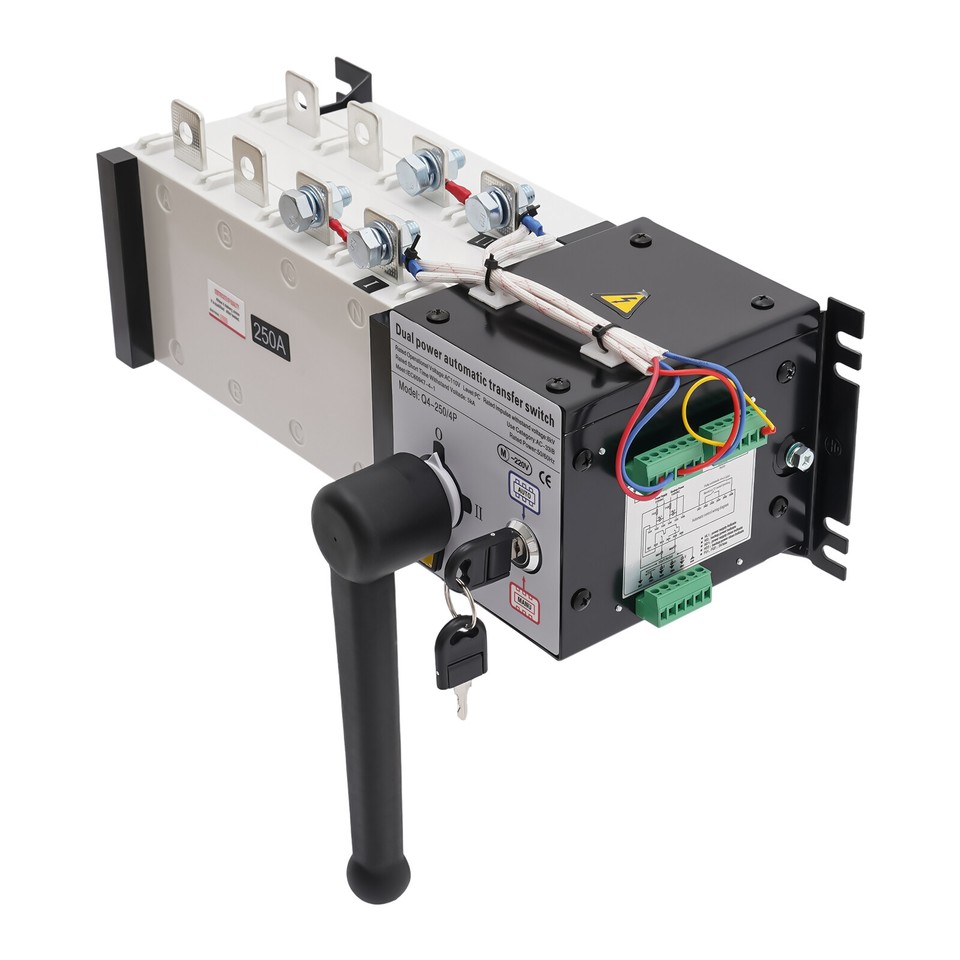 Automatic Transfer Switch 250A 4-Poles AC 110V 220V Grid to Generator ...