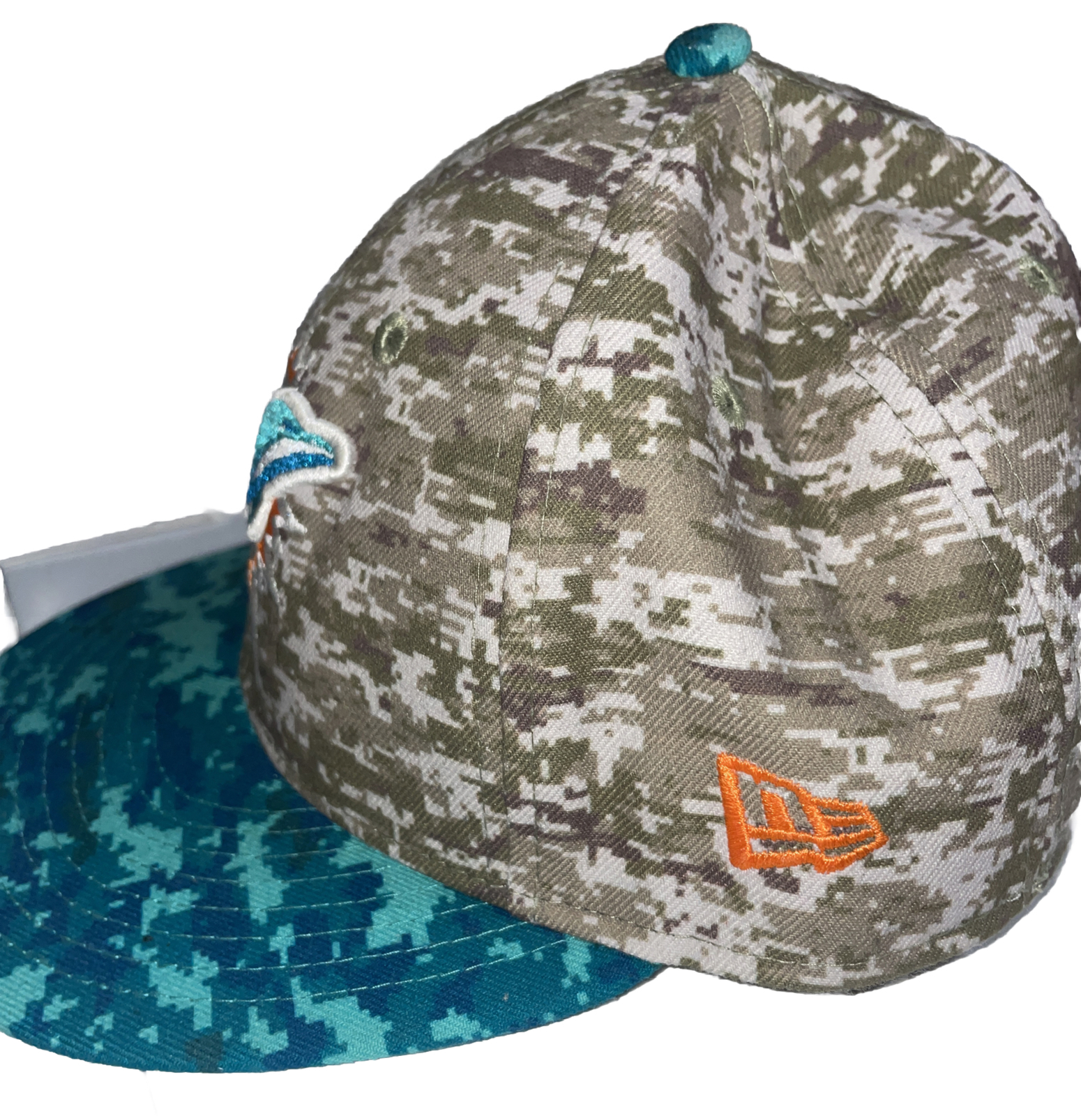 MIAMI DOLPHINS 2016 NEW ERA NFL CANCER AWARENESS 59FIFTY FITTED HAT 7 1 ...