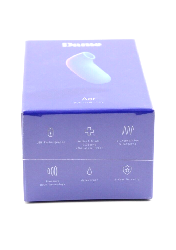 Dame Aer Periwinkle Waterproof Air Pulse Stimulator Suction Toy 5 ...