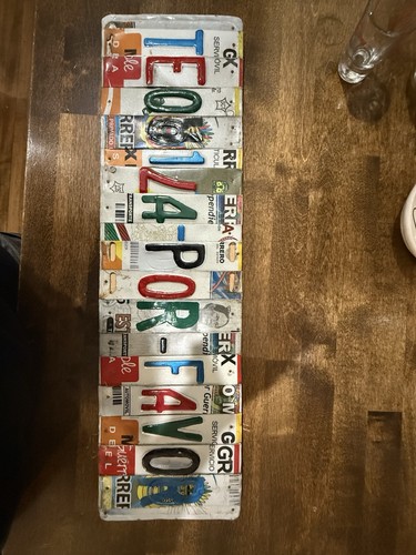 Tequila Por Favor Mexican License Plate Art Sign Tiki Bar Patron Decor ...