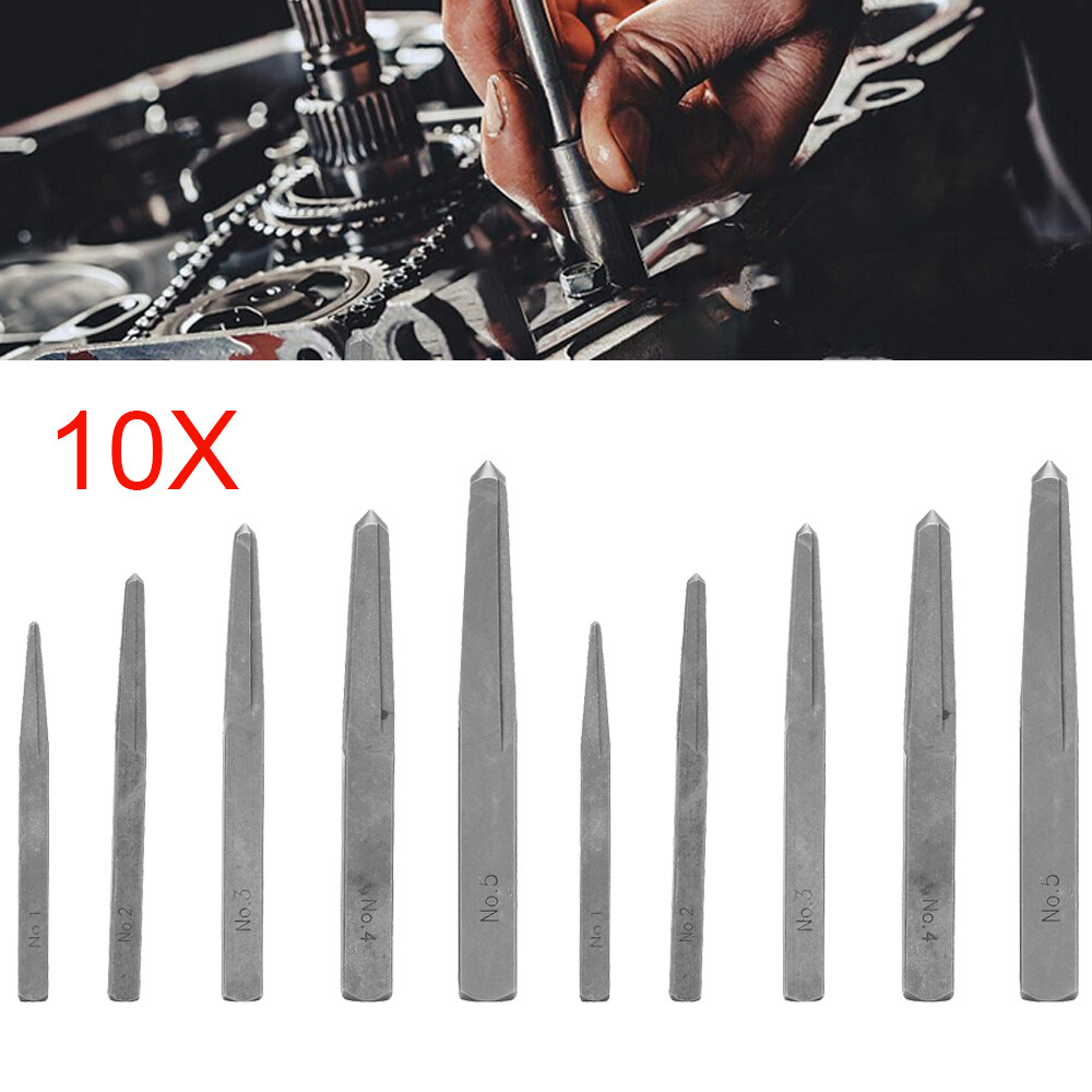 10 Pcs Screw Extractor Drill Square Easy Out Set Straight | eBay