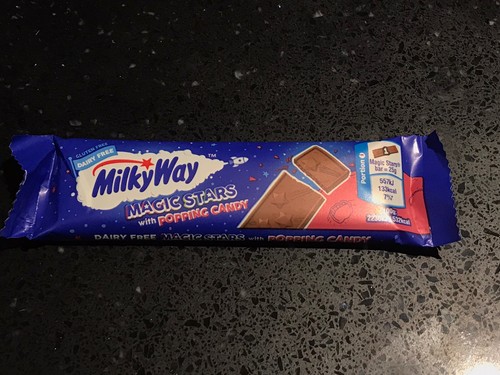 1x 25g Milky Way Magic Stars Bar Popping Candy Vegan Chocolate Dairy ...