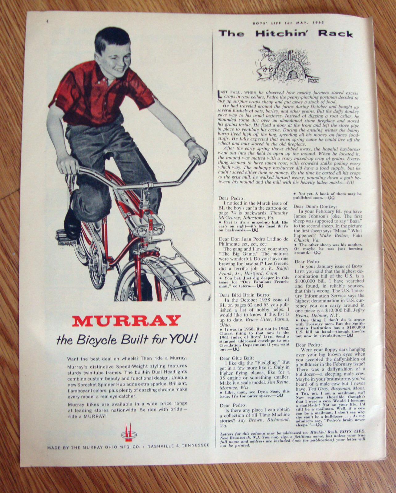 1962 Murray Bikes Bicycles Ad The Bicycle Built for You | eBay