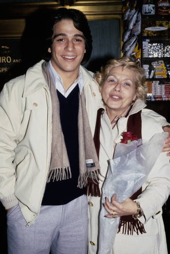 Tony Danza wearing a white jacket over a black sweater white shirt- Old ...