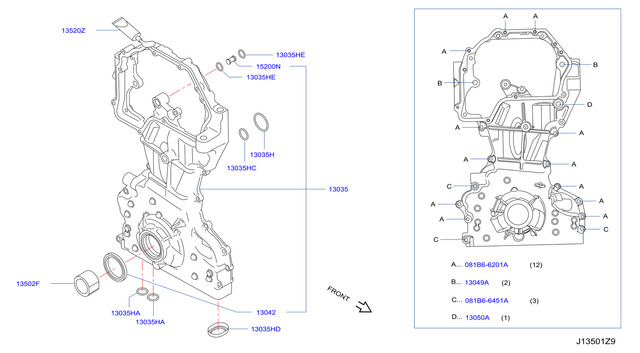 Genuine Nissan Engine Oil Pan Gasket 15066-3ta0a for sale online | eBay