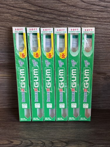 Lot (6) Vintage Butler Gum Super Tip Soft Compact/Full Head ...
