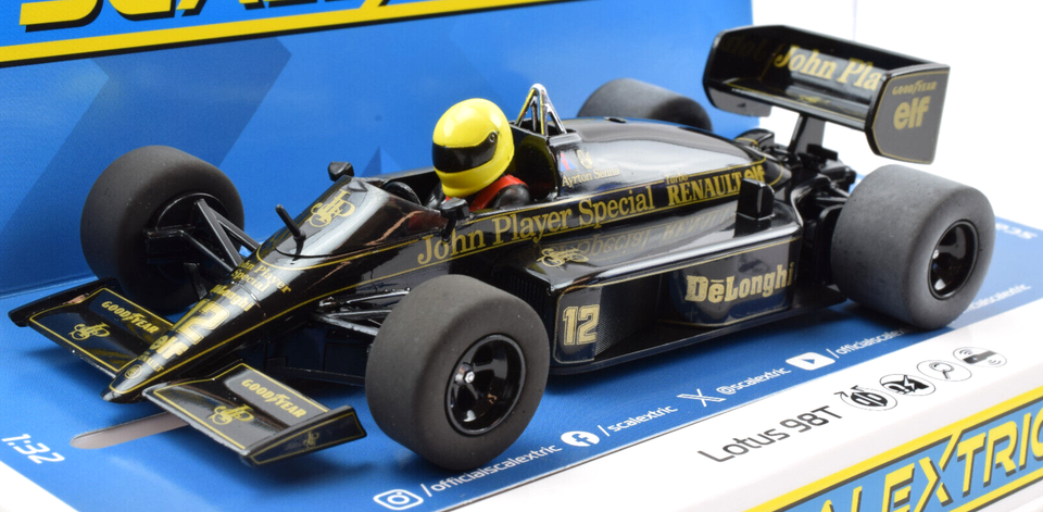 Scalextric "JPS" Lotus 98T- Ayrton Senna - 1986 Detroit GP 1/32 Slot ...