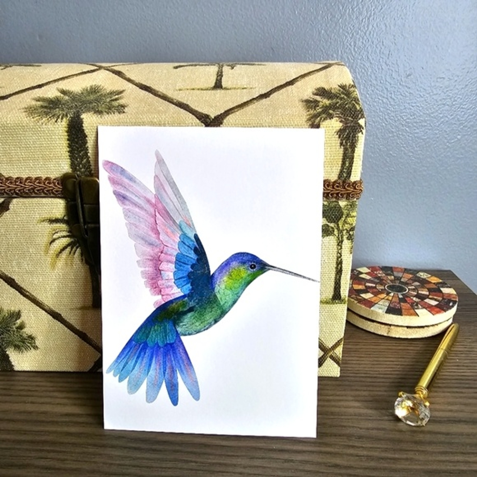 Watercolor Hummingbird Print 4x6 New Without Tags | eBay