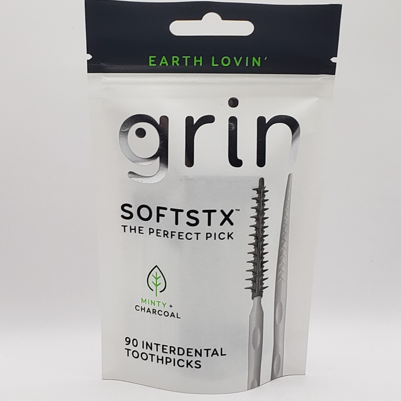 Grin Softstx Dental Toothpicks Picks Charcoal Infused Dental Hygiene 90 ...