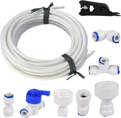 15m Fridge Freezer Water Filter Plumbing Fittings Connection Kit Pipe ...