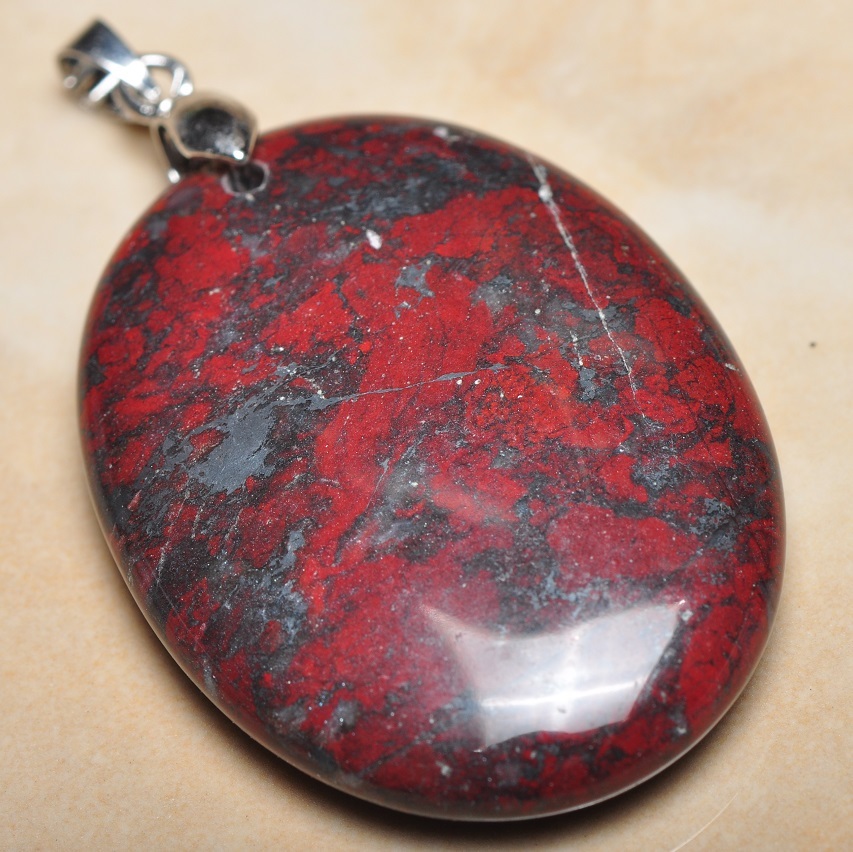 Extrem Rot Natürlich Blutstein 925 Sterlingsilber Schließe 2 " Anhänger ...