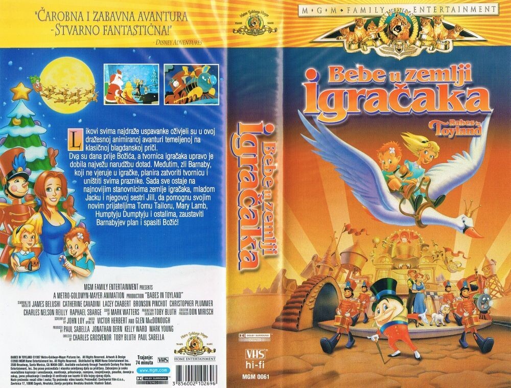 BABES IN TOYLAND (1997) TOBY BLUTH - ANIMATION - CROATIAN VHS | eBay