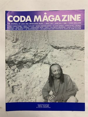 Excellent Coda Jazz Magazine June/July 1988 Cecil Taylor Mishia ...
