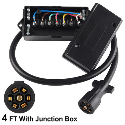 7 Way Trailer Plug Weatherproof Trailer Wiring Harness 7 Pin Trailer ...