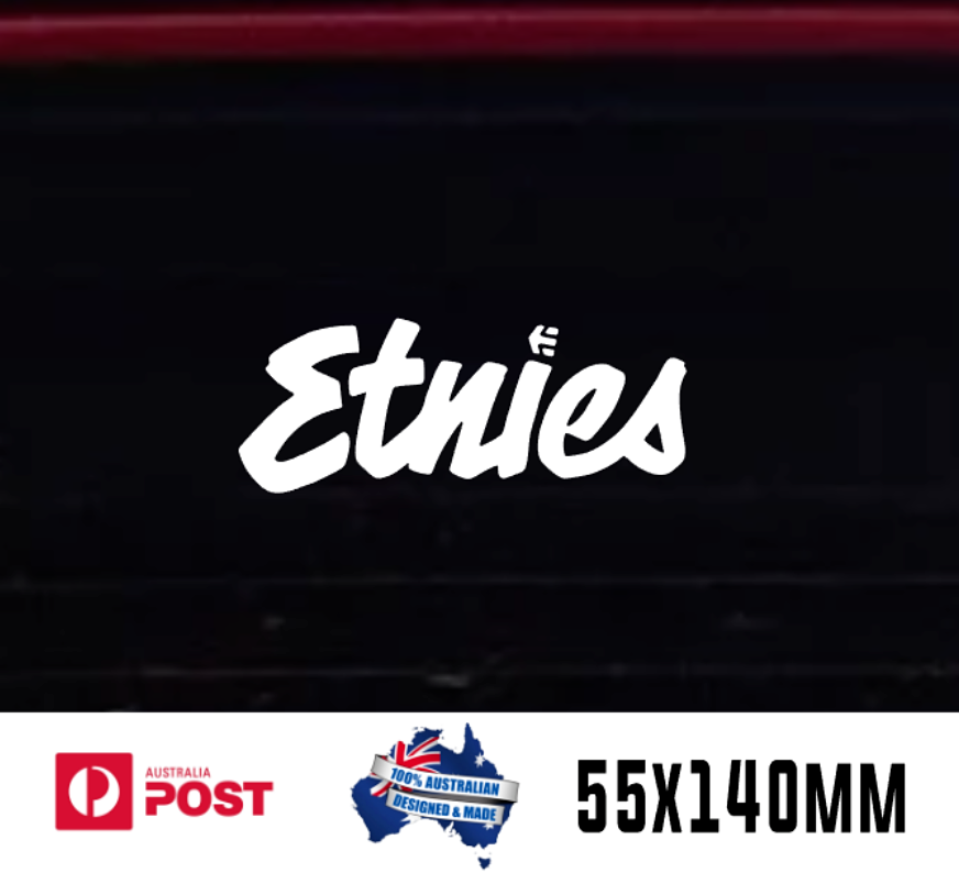 Etnies Windscreen Windshield Decal Sticker 140mm WHITE | eBay