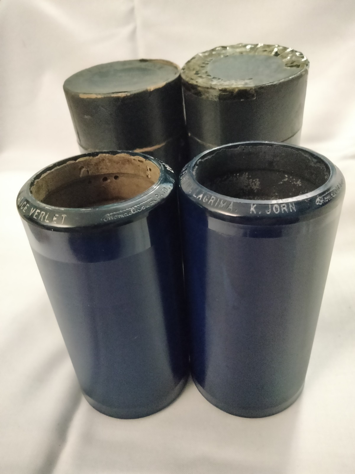 Edison Blue Amberola Concert Phonograph Cylinder Records Boxes Lids | eBay
