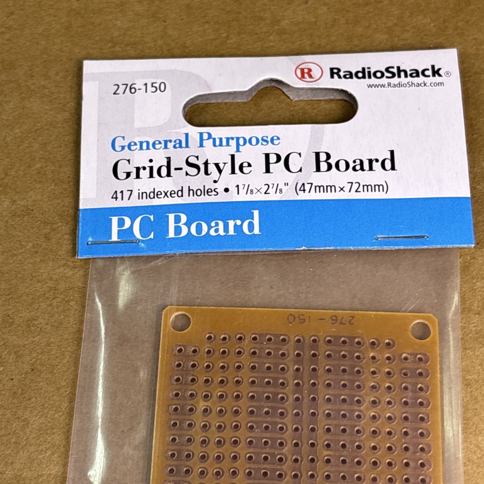 RADIO SHACK 276-150 PRINTED CIRCUIT BOARD 2.75" x 2' Breadboard | eBay