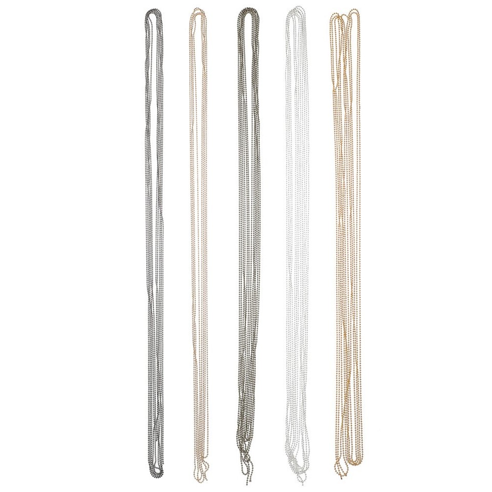 5 Pcs Metal Chains Bead Link Chains for Bracelet Keychain Crafts | eBay UK