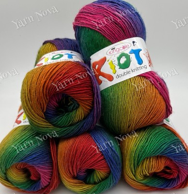 King Cole Riot Double Knitting Crochet Yarn Wool - 5x100g Balls - 3763 ...
