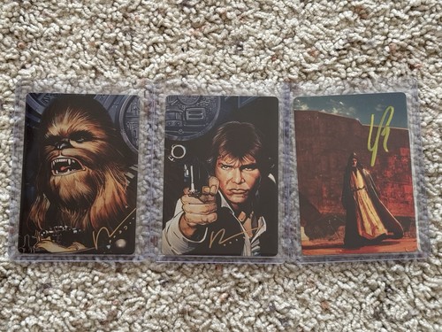 Star Wars Signed Metal Trading Card Lot Livio Ramondelli & Chad Hardin ...