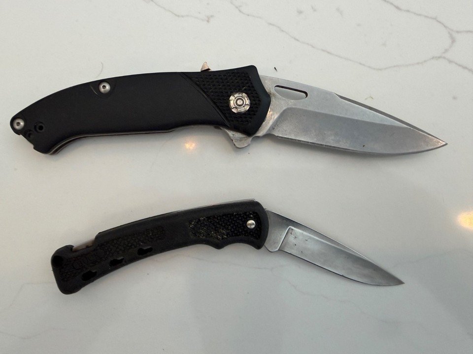 BUCK U.S.A. TWO (2) FOLDING KNIFE KNIVES USA MADE MODEL #293 & BUCK ...