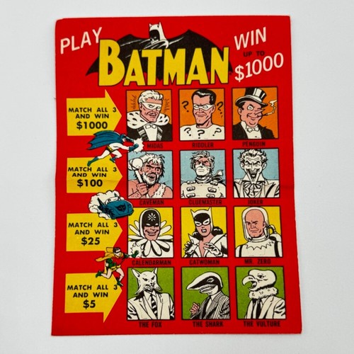 1966 Vintage Batman National Periodical Merit Gas Station Game With ...