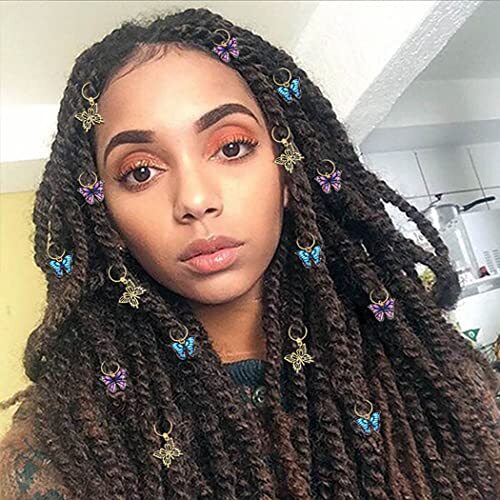 Loc Jewelry Hair Gold Charms Braids Jewels Clips Locs Dreadlock Hair ...