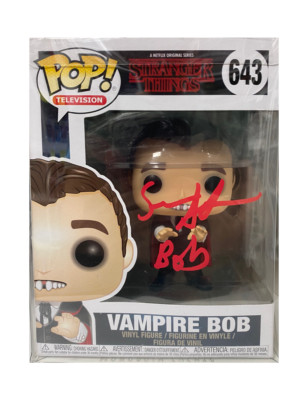 Stranger Things Vampire Bob Funko Pop #643 Signed by Sean Astin ...