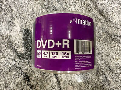 50 Pack Imation DVD-R 16X 4.7GB/120Min Branded Logo Blank Media ...