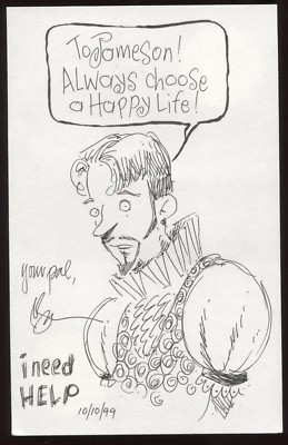 Vic Lee Signed Sketch Card Autographed Signature Cartoonist | eBay ...