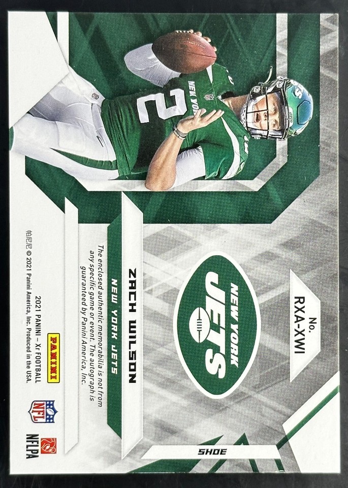 ZACK WILSON XR NIKE SHOE PATCH AUTO 2021 RC ROOKIE 1/1 | eBay