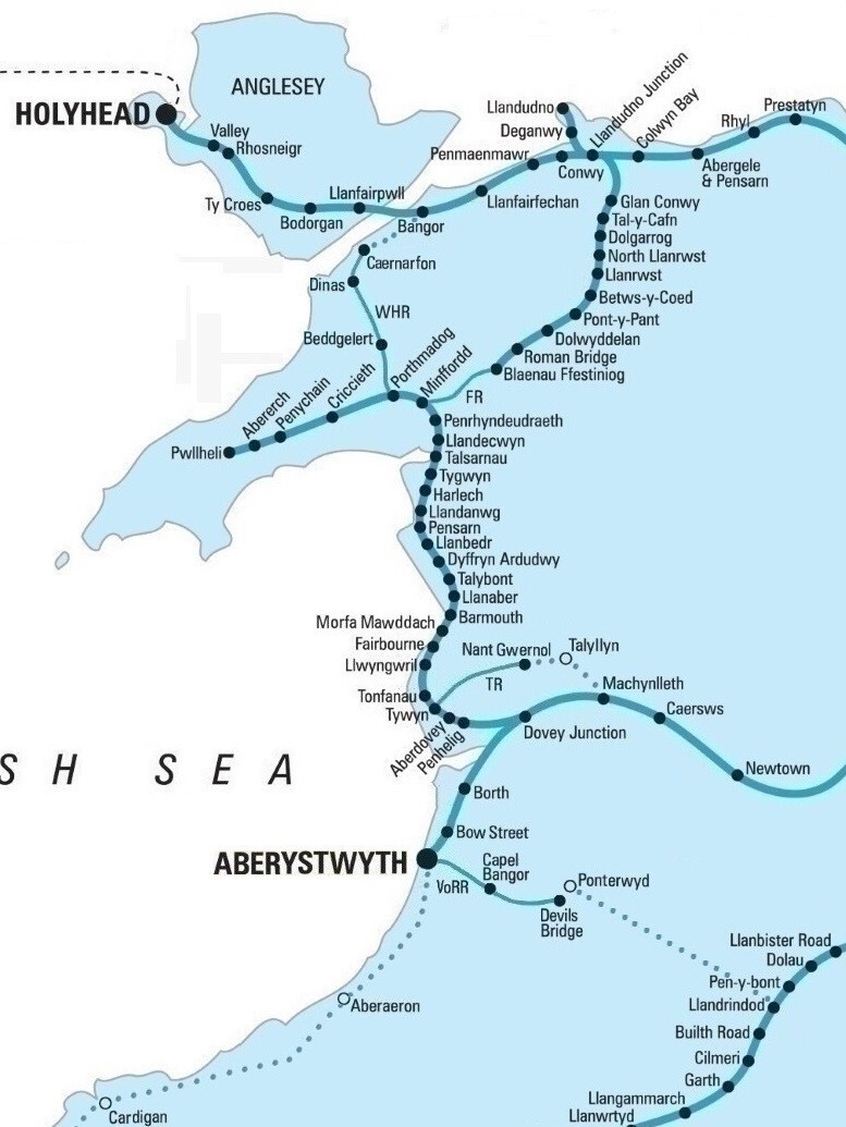 WALES TRAIN MAP (RAIL PASSENGER NETWORK) 2024 Size A3 | eBay