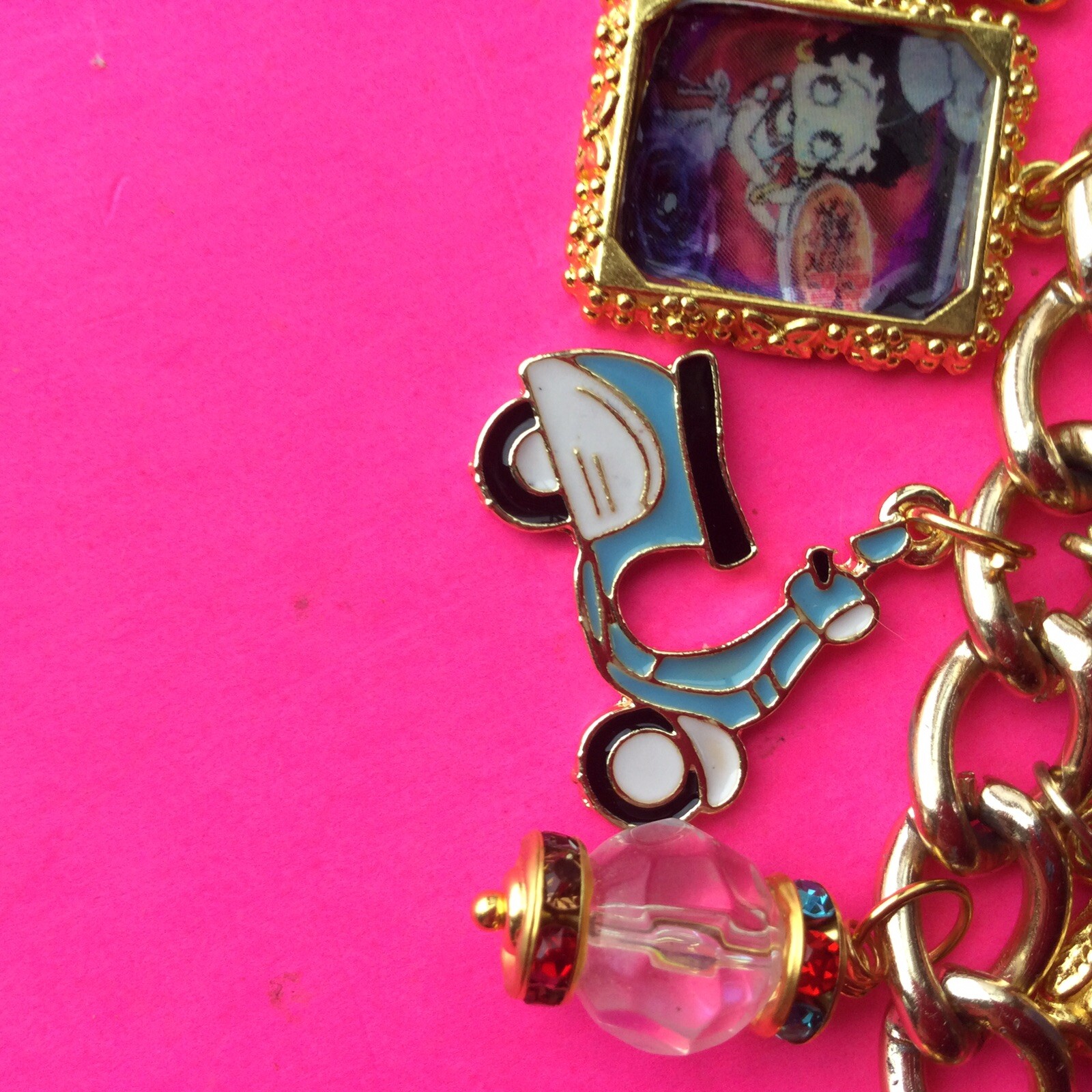 Betty Boop Pizza Since 1901 Key Chain With Added Charms | eBay