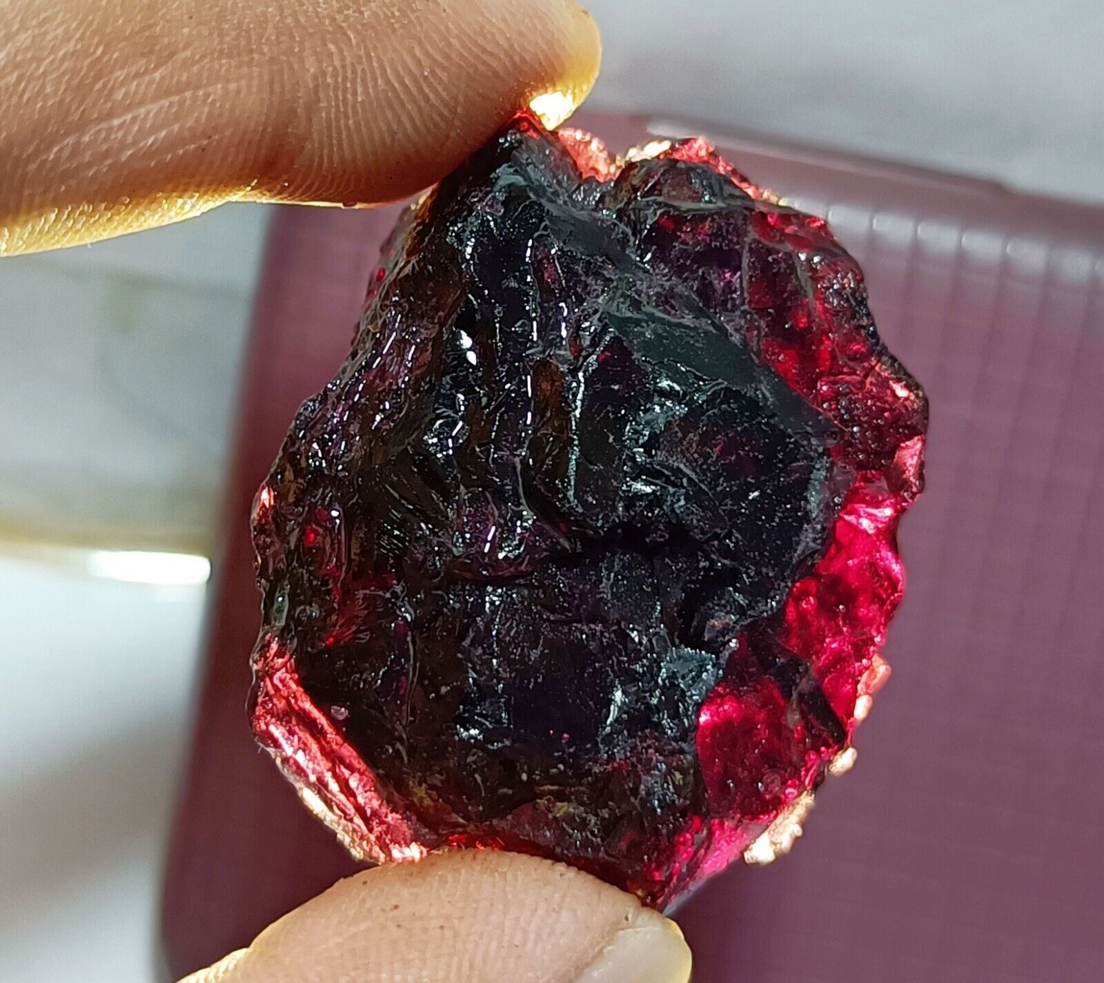 219 Ct Natural African Red Painite Raw Rough Loose Unheated Certified ...