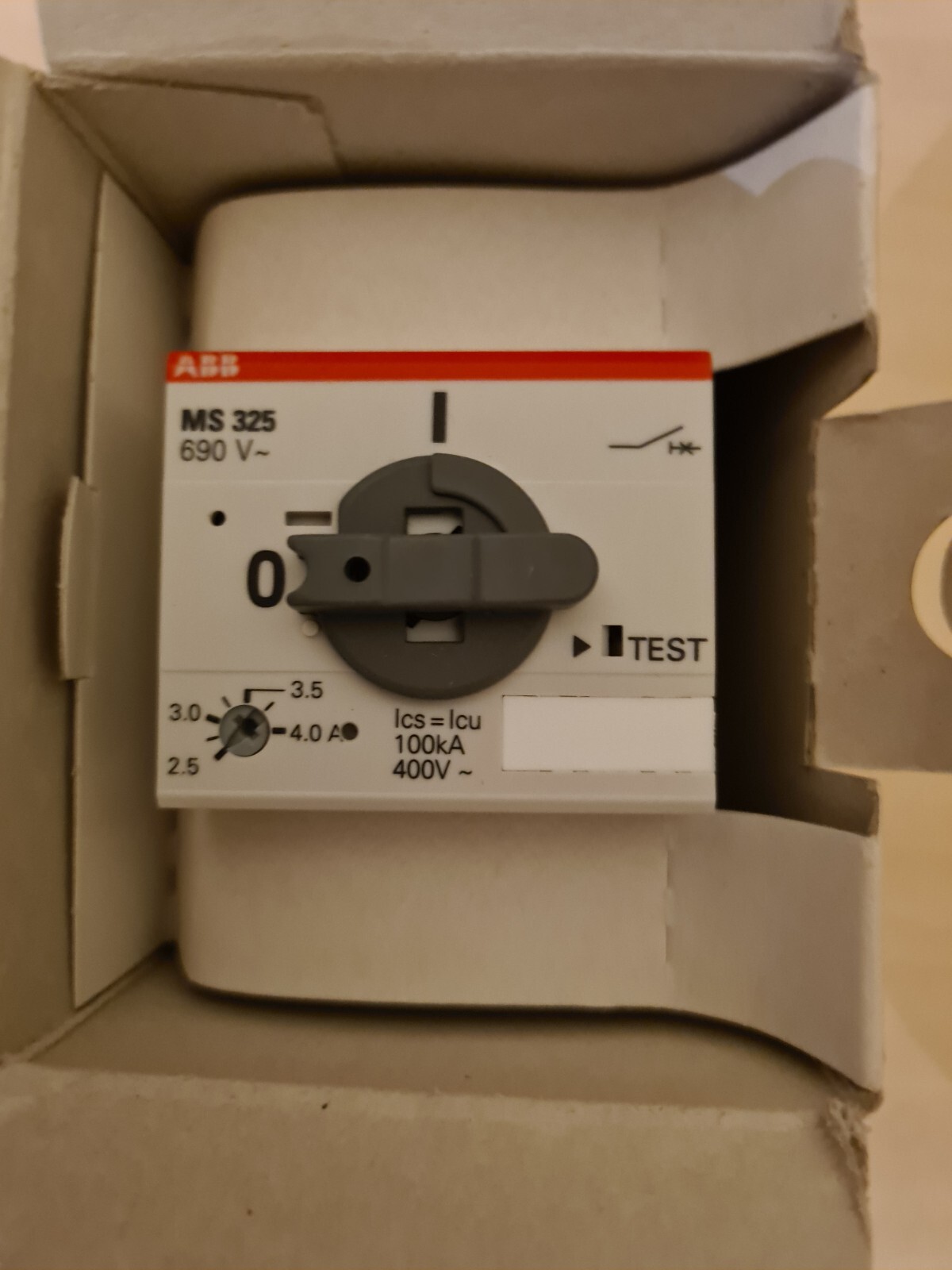 ABB MS325-4.0 Motorschutzschalter Motorschutz 4A 3P Phasen MS 325 NEU ...
