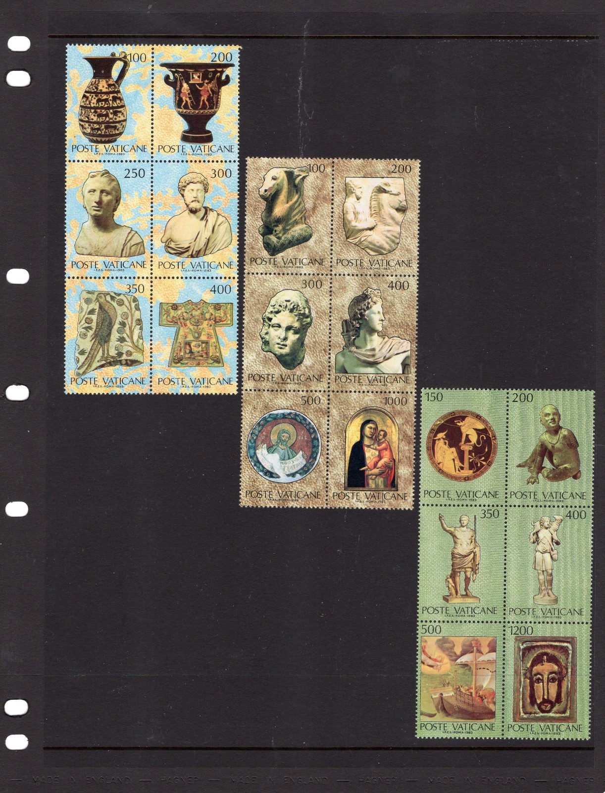 VATICAN CITY 1983 NH 718a-20f Papacy and Art SINGLES or PAIRS Pope ...