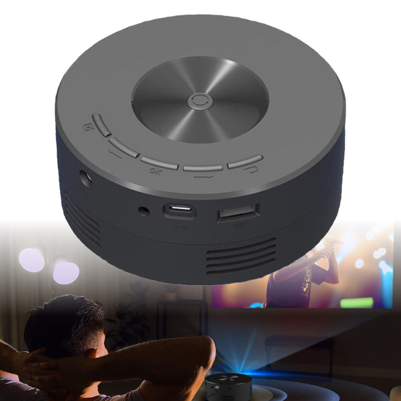 Mini Projector LED 1080P HD Home Cinema Portable Home Movie Projector ...